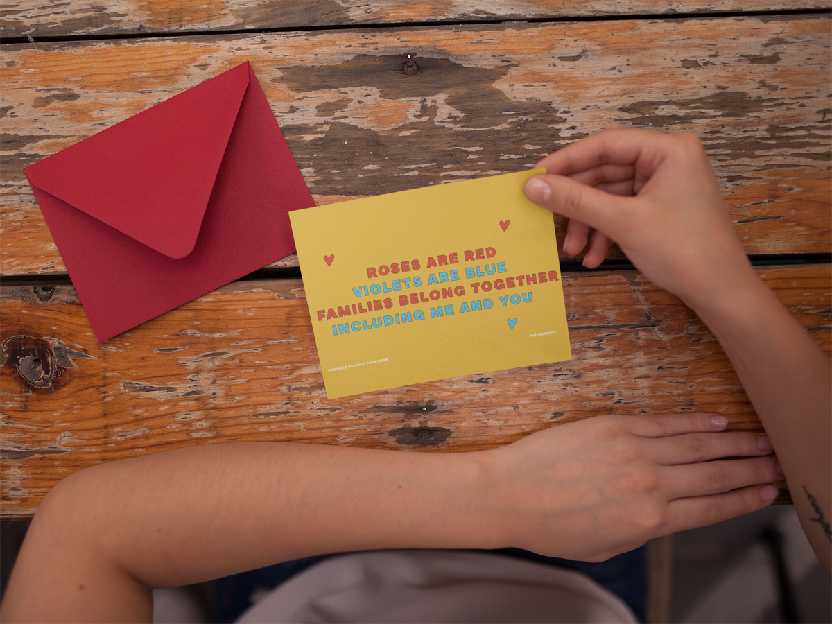 Roses Are Red Postcard - The Outrage