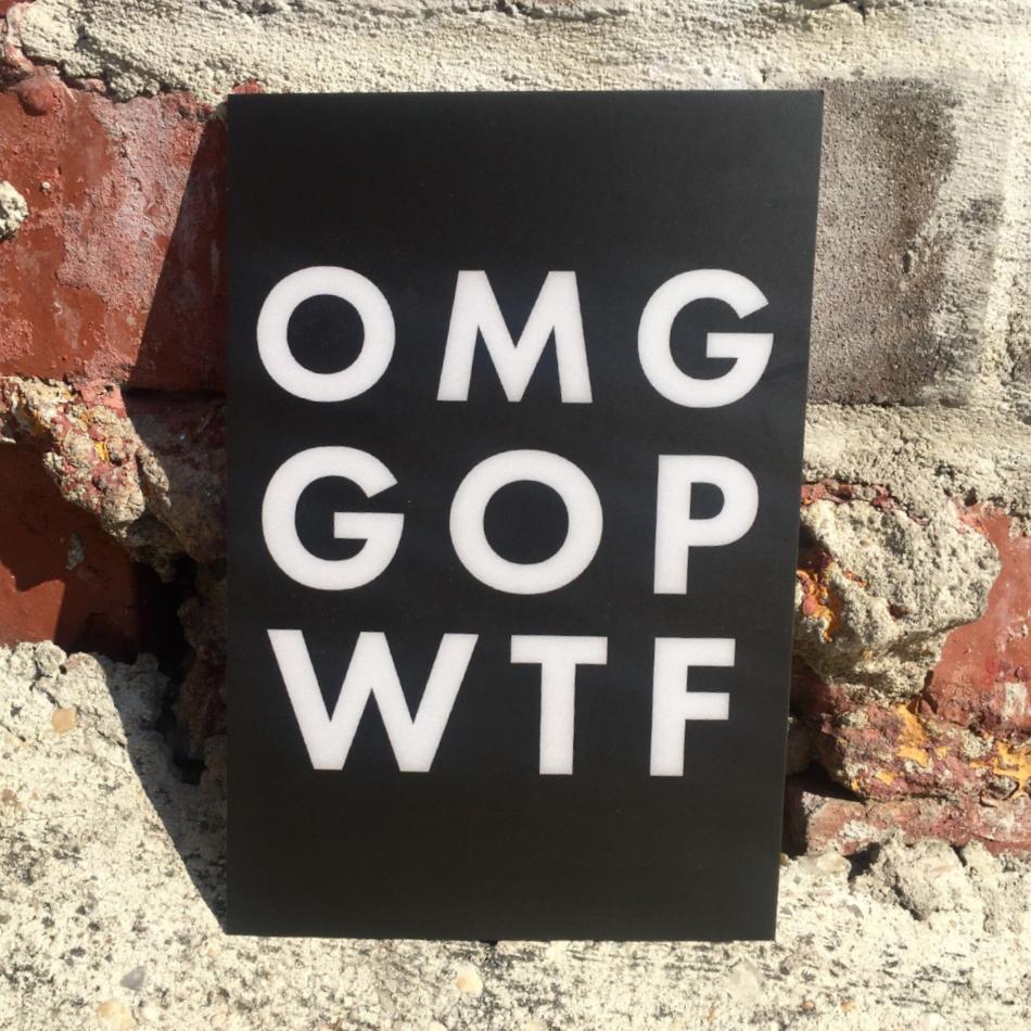 OMG GOP WTF Postcard - The Outrage